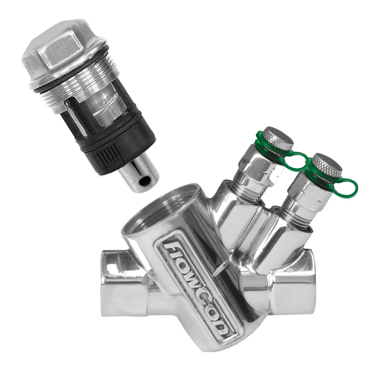 Flowcon AB Inox m/ rustfri stål indsats og målenipler - FlowCon Inox m/rustfri stål indsats ...